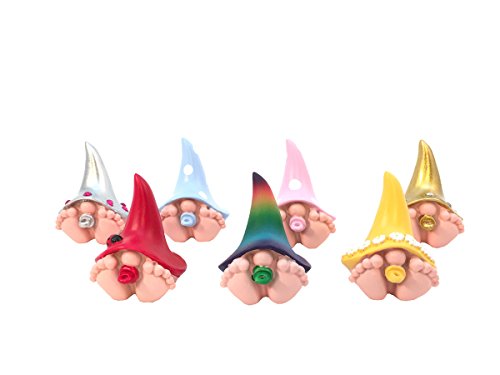 GlitZGlam Miniature Baby Gnomes 7 Pack Collection – The Adorable Baby Gnomes for The Fairy Garden That Garden Fairies Love