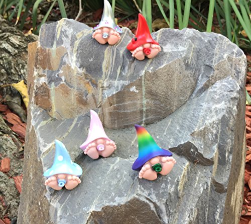 GlitZGlam Miniature Baby Gnomes 7 Pack Collection – The Adorable Baby Gnomes for The Fairy Garden That Garden Fairies Love