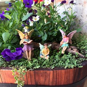 PRETMANNS Fairies for Garden - Fairy Garden Accessories with Garden Fairy Figurines, Fairy Garden Kit with Girl & Boy Fairies for a Fairy Garden - 3 Piece Fairy Set