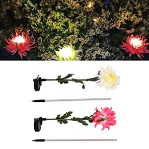 Yuehuam Solar Garden Stake Lights, Solar Powered Flower Garden Lights Decorative Pathway Light Outdoor Waterproof for Flowerbed Garden, Patio, Backyard Decoration(Red)