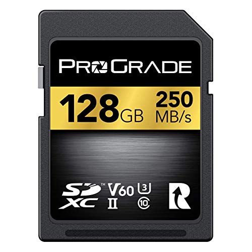 Prograde Digital SD UHS-II 128GB Card V60 –Up to 130MB/s Write Speed and 250 MB/s Read Speed | for Professional Vloggers, Filmmakers, Photographers & Content Curators