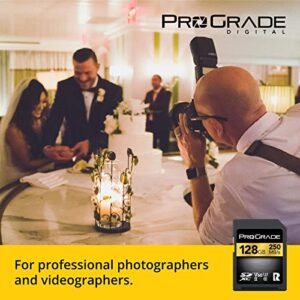 Prograde Digital SD UHS-II 128GB Card V60 –Up to 130MB/s Write Speed and 250 MB/s Read Speed | for Professional Vloggers, Filmmakers, Photographers & Content Curators