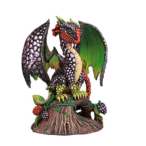 Pacific Giftware BlackBerry Garden Dragon by Stanley Morrison Home Decor Statue