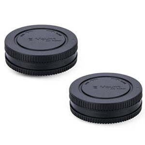 2 pack jjc e-mount body cap and rear lens cap kit for sony a6000 a6100 a6300 a6400 a6500 a6600 a7c a7iv a7iii a7ii a7 a7rv a7riv a7riii ii a7r a7s iii ii zv-e1 a1 a9 fx3 fx30 & more sony camera & lens