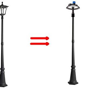 CYLED Post Top Light 60W LED Circular Area Light 8000Lm 5500K Pure White (200W Equivalent) Garden Pole Lights Outdoor Post Top Lamps Lamp Top Pathway Pole Light Fixture for Street Yard Garden