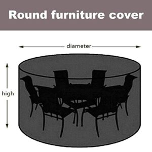 XYXH Round Patio Table Cover 31"x28", Outdoor Patio Furniture Covers, Garden Furniture Covers Waterproof, Tear-Resistant Oxford Fabric Windproof - for Sofa Table Chair