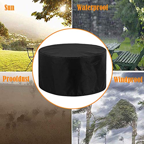 XYXH Round Patio Table Cover 31"x28", Outdoor Patio Furniture Covers, Garden Furniture Covers Waterproof, Tear-Resistant Oxford Fabric Windproof - for Sofa Table Chair