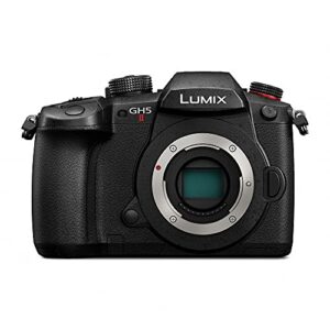 panasonic lumix gh5m2, 20.3mp mirrorless micro four thirds camera with live streaming, 4k 4:2:2 10-bit video, unlimited video recording, 5-axis image stabilizer dc-gh5m2