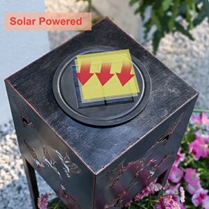 AVEKI Solar Garden Lights, Butterfly Pattern Solar Pathway Lights Waterproof Landscape Lighting Flower Plant Stand for Patio Lawn Path Backyard Decoration (Butterfly)