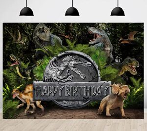 dinosaur themed backdrop for kids boys happy birthday party teens birthday dinosaur photography background jungle world photography backdrops 7x5ft