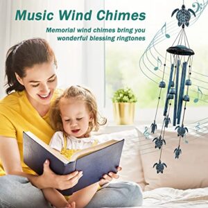 LESES Wind Chimes Sea Turtle Wind Chime for Outside with 4 Aluminum Tubes, Windchimes Outdoors Clearance Home Garden Patio Decor Memorial Wind Chimes for Mom Grandma Unique Birthday Festival Gifts