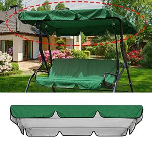 Gazechimp Garden Cover, 3 Seat Swing Canopies Top Awning Cover Patio Swing Hammock Replacement Cover, Green 195x125x15cm