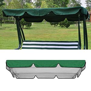 Gazechimp Garden Cover, 3 Seat Swing Canopies Top Awning Cover Patio Swing Hammock Replacement Cover, Green 195x125x15cm