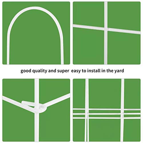 Amagabeli 14 Panels White Decorative Garden Fence Border 20ft(L) x32in(H) Rustproof Animal Barrier for Dog Iron Landscape Wire Folding Garden Fencing Panel Flower Bed Edge Section Edging Fences ET300