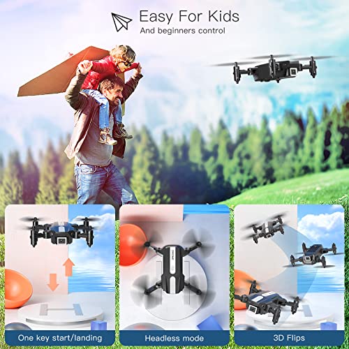 FERIETELF T25 Mini Drone with Camera - 1080P HD RC Drones for Kids 8-12 Fpv Drone for Adults Beginners, With One Key Take Off/Landing, Gravity Sensor, Gesture Control, 3D Flip, Voice Control