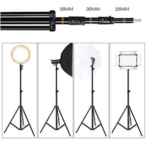 Heavy Duty Light Stand 9.5 Feet/2.8 Meters Adjustable Spring Cushioned Metal Photography Tripod Stand for Photo Studio Speedlight, Ring Light, Photographic Equipments Thickening Flash Stand