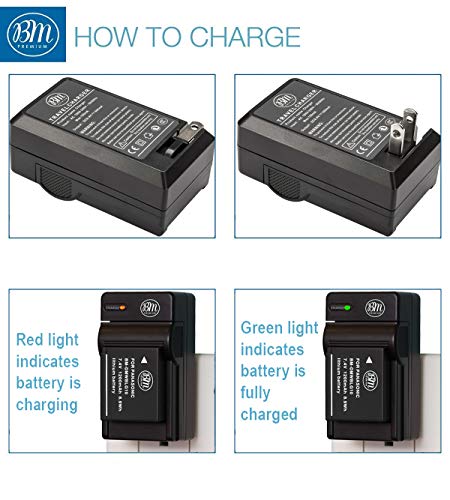 BM 2-Pack of DMW-BLG10 Batteries and Charger for Panasonic Lumix DC-G100, DC-ZS80, DC-GX9, DC-LX100 II, DC-ZS200, DC-ZS70, DMC-GX80, DMC-GX85, DMC-ZS60, DMC-ZS100, DMC-GF6, DMC-GX7K, DMC-LX100K Camera