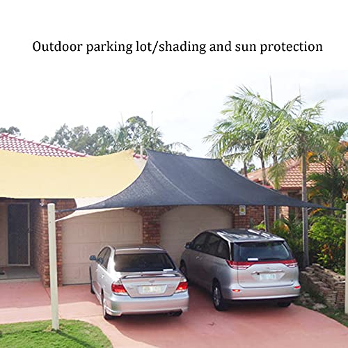 CHHD Outdoor Shade Cloth HDPE Mesh Shade Tarp Summer Shade Netting Ventilated Breathable Sunshade Sunscreen for Patio Balcony Carport Greenhouse Garden Cover, Customizable