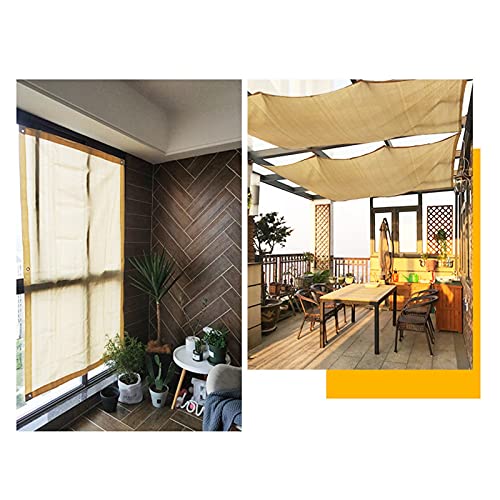 CHHD Outdoor Shade Cloth HDPE Mesh Shade Tarp Summer Shade Netting Ventilated Breathable Sunshade Sunscreen for Patio Balcony Carport Greenhouse Garden Cover, Customizable