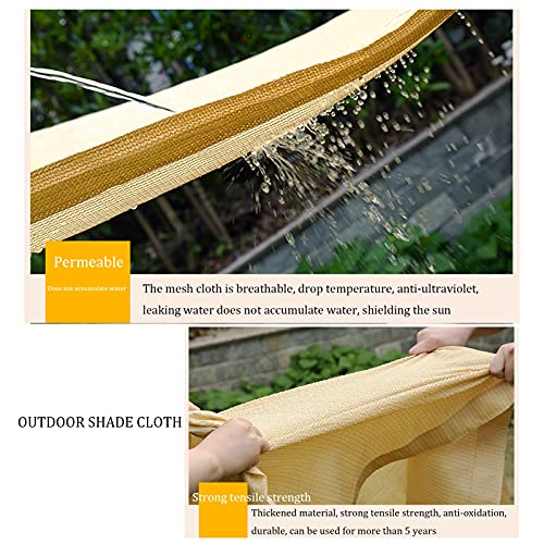 CHHD Outdoor Shade Cloth HDPE Mesh Shade Tarp Summer Shade Netting Ventilated Breathable Sunshade Sunscreen for Patio Balcony Carport Greenhouse Garden Cover, Customizable