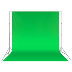 Neewer 10x20 ft/3x6 Meters Photography Backdrop Background, Green Chromakey Muslin Background Screen for Photo Video Studio, Zoom, YouTube, Gaming (Background Only)