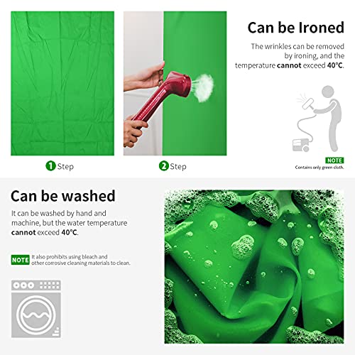 Neewer 10x20 ft/3x6 Meters Photography Backdrop Background, Green Chromakey Muslin Background Screen for Photo Video Studio, Zoom, YouTube, Gaming (Background Only)