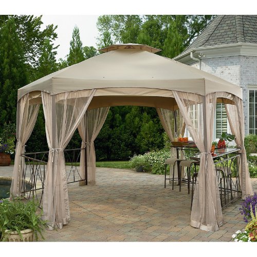 Garden Winds Clayton Hexagon Gazebo Replacement Canopy Top Cover