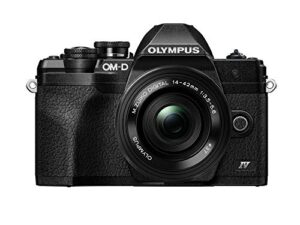 olympus e-m10 mark iv black micro four thirds system camera m.zuiko digital ed 14-42mm f3.5-5.6 ez kit 20mp sensor 5-axis image stabilization 4k video wi-fi