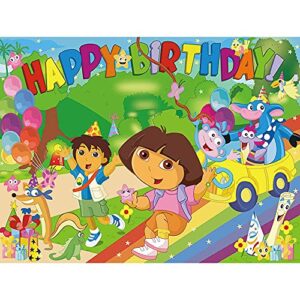 maijoeyy 7x5ft explorer cartoon theme birthday party backdrop the explorer birthday backdrop for kids explorer party banner decoration supplies