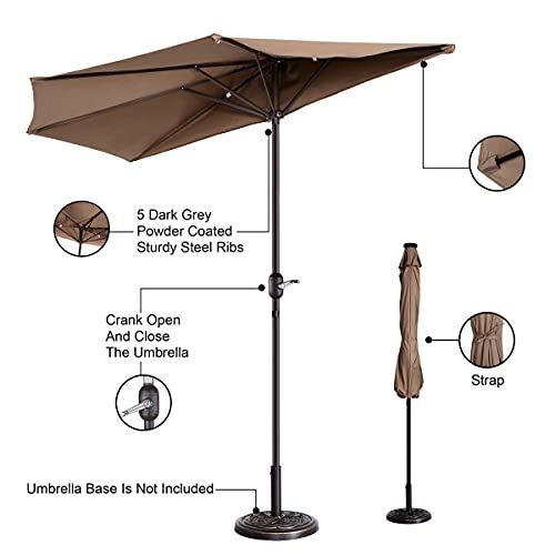 Pure Garden 443470PUF Patio Umbrella, Brown