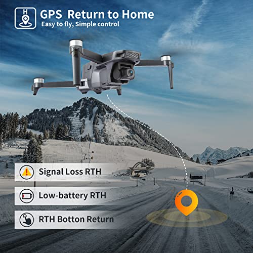 Tucok 012S Drones with Camera for Adults 4K,60 Mins Long Flight Time,GPS 5G FPV Quadcopter for Beginners with Optical Flow Positioning,Auto Return Home,Follow Me,Waypoint Flight,Brushless Motor