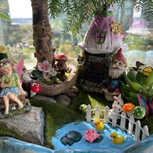 BangBangDa Miniature Fairy Garden Decor Accessories - Flower Fairies Garden Kit Gnome Figurines Statue Set Indoor Outdoor Garden Decoration Birthday Gardening Gifts for Girl Boy Mother Girlfriend