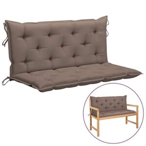 Tidyard Swing Chair Cushion Soft Fabric Garden Hammock Cushion Outdoor Bench Chair Soft Seat and Back Cushion Taupe 47.2 x 19.7 Inches (L x W)