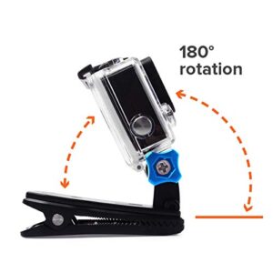 MiPremium Backpack Strap Clip Mount for GoPro Hero 10 9 8 7 6 5 4 3+ 2 Session Black Silver XIAOYI 4K SJCAM Yi Sports Action Camera Perfect Shoulder and Hat Quick Release Clamp Body Cam Holder