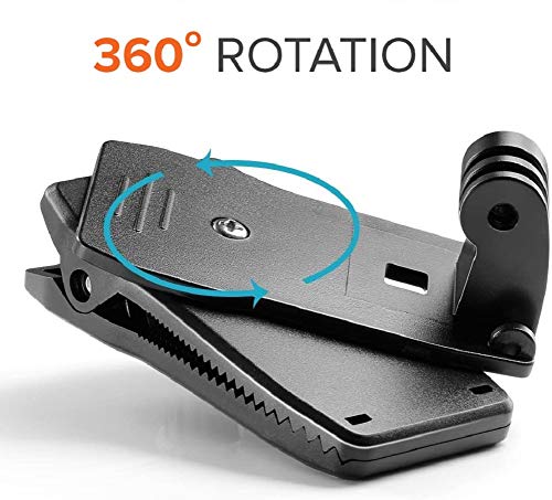 MiPremium Backpack Strap Clip Mount for GoPro Hero 10 9 8 7 6 5 4 3+ 2 Session Black Silver XIAOYI 4K SJCAM Yi Sports Action Camera Perfect Shoulder and Hat Quick Release Clamp Body Cam Holder