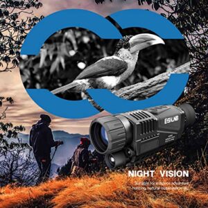 ESSLNB Night Vision Monocular 5X40 Night Vision Infrared Monocular with 1.5" TFT LCD Take Photos and Videos Playback Function 16G TF Card Digital Night Vision Scopes for Hunting Security Surveilla