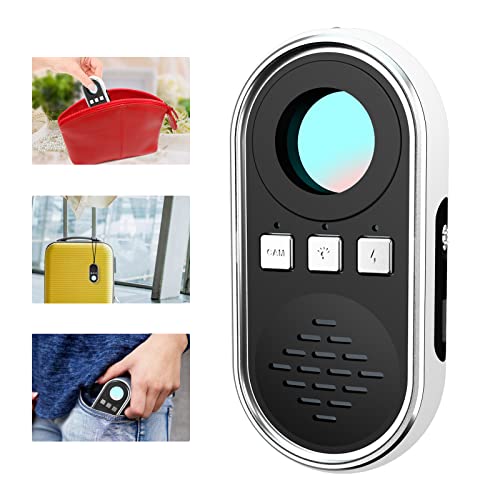 OLYAXEN Anti Hidden Camera Detector Spy Camera Finder Personal Emergency Safe Sound Alarm with Mini LED Flashlight Pocket Sized Camera Finder Locates Hidden Camera Quickly and Instantly