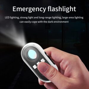 OLYAXEN Anti Hidden Camera Detector Spy Camera Finder Personal Emergency Safe Sound Alarm with Mini LED Flashlight Pocket Sized Camera Finder Locates Hidden Camera Quickly and Instantly