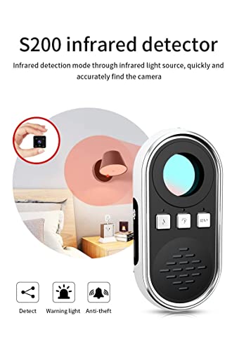 OLYAXEN Anti Hidden Camera Detector Spy Camera Finder Personal Emergency Safe Sound Alarm with Mini LED Flashlight Pocket Sized Camera Finder Locates Hidden Camera Quickly and Instantly