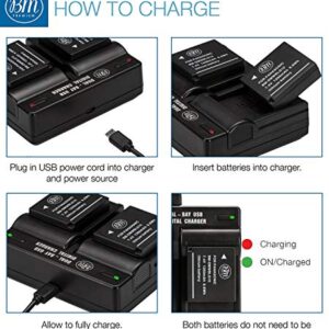 BM 2 Pack DMW-BLG10 Batteries and Dual Battery Charger for Panasonic Lumix DC-G100 DC-ZS80 DC-GX9 DC-LX100 II DC-ZS200 DC-ZS70 DMC-GX80 DMC-GX85 DMC-ZS60 DMC-ZS100 DMC-GF6 DMC-GX7K DMC-LX100K Cameras