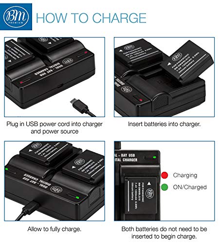 BM 2 Pack DMW-BLG10 Batteries and Dual Battery Charger for Panasonic Lumix DC-G100 DC-ZS80 DC-GX9 DC-LX100 II DC-ZS200 DC-ZS70 DMC-GX80 DMC-GX85 DMC-ZS60 DMC-ZS100 DMC-GF6 DMC-GX7K DMC-LX100K Cameras