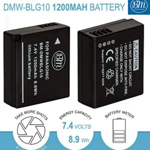 BM 2 Pack DMW-BLG10 Batteries and Dual Battery Charger for Panasonic Lumix DC-G100 DC-ZS80 DC-GX9 DC-LX100 II DC-ZS200 DC-ZS70 DMC-GX80 DMC-GX85 DMC-ZS60 DMC-ZS100 DMC-GF6 DMC-GX7K DMC-LX100K Cameras