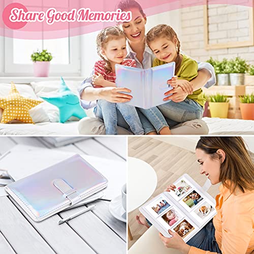 Ablus 96 Pockets Photo Album for Fujifilm Instax Mini 11 90 70 9 8+ 8 LiPlay Instant Camera, Polaroid Snap SnapTouch PIC-300 Z2300 Instant Camera & Zip Instant Printer(Magic Silver)