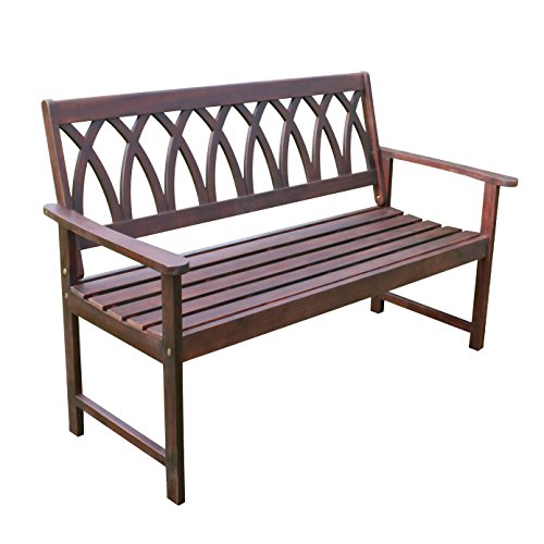 northbeam Wood Outdoor Garden Patio Bench, Natural, BCH0330610810