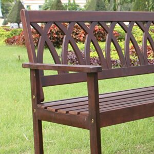 northbeam Wood Outdoor Garden Patio Bench, Natural, BCH0330610810