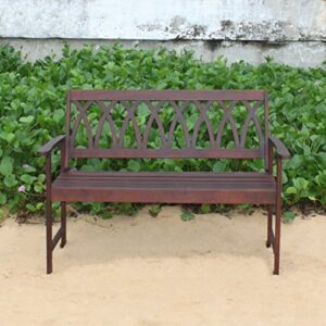 northbeam Wood Outdoor Garden Patio Bench, Natural, BCH0330610810