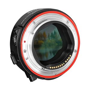 Meike MK-EFTR-C VND Metal Auto-Focus Mount Lens Adapter with Drop-in Variable ND and UV Filters Converter for Canon EF/EF-S Lenses to Canon EOS R and EOS RP R5 R5C R6 Cameras