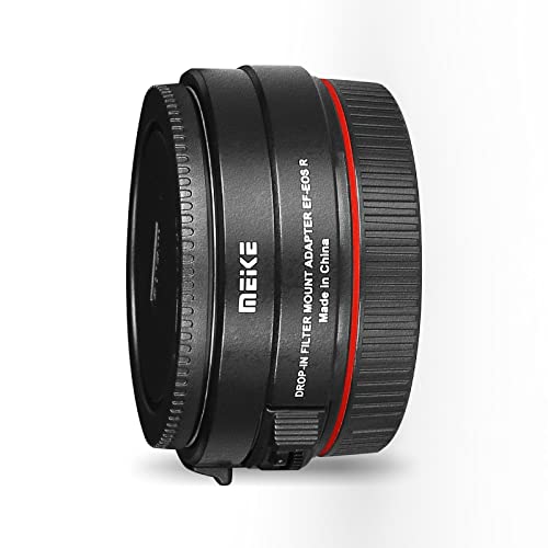 Meike MK-EFTR-C VND Metal Auto-Focus Mount Lens Adapter with Drop-in Variable ND and UV Filters Converter for Canon EF/EF-S Lenses to Canon EOS R and EOS RP R5 R5C R6 Cameras