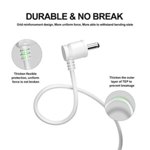 OLAIKE 5m/16ft Charge Cable with DC Power Adapter(2 Pack) Compatible with Stick Up Cam Battery 3rd Gen/2nd Gen & Spotlight Cam Battery, Weatherproof Cable to Continuously Charge Your Camera,White