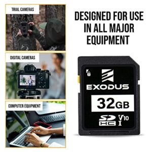 Exodus 32GB UHS-1 V10 SD Card | Flash Memory | SDHC Card | Full HD | Cellular Trail Cameras | Traditional Trail Cameras | Digital Cameras and Camcorders